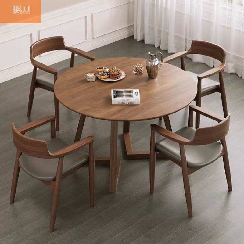 Nordic Solid Wood Round Table Japanese Style Original Solid Wood Simple ...