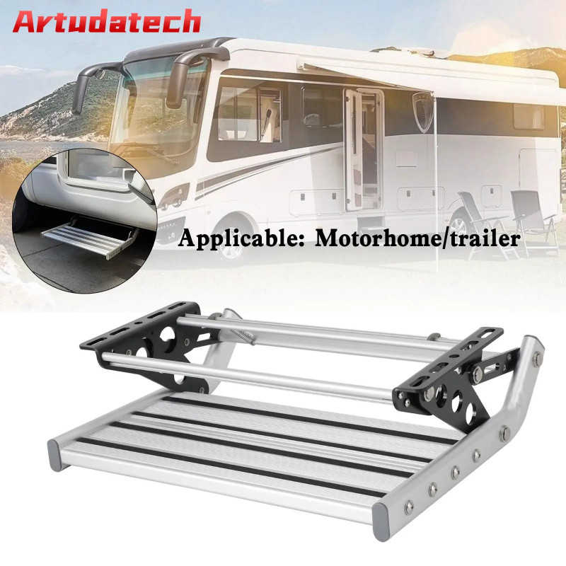 Aluminum Manual Pull Out Drop Down Folding Step Motorhome RV Campervan ...