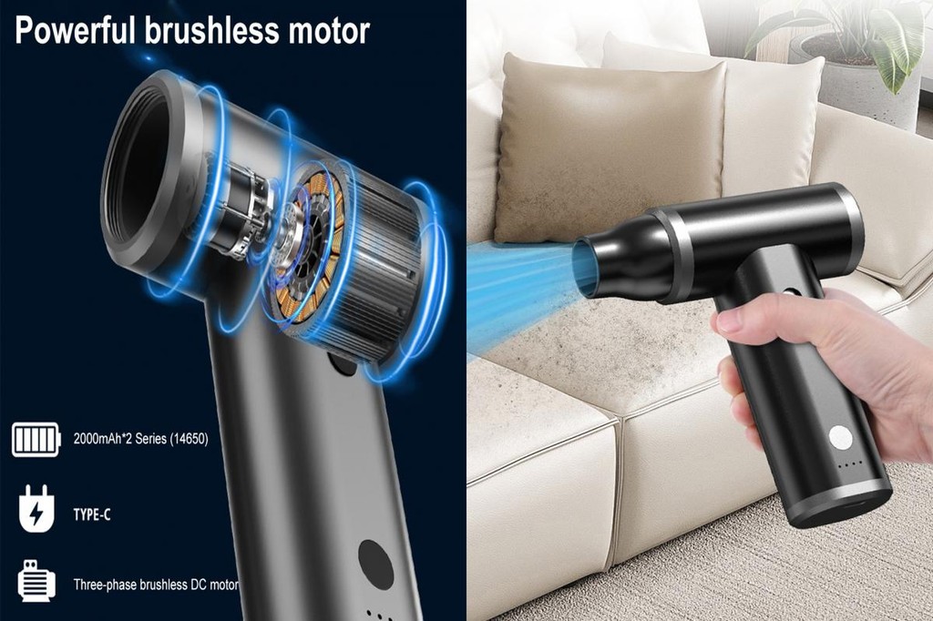 Rechargeable Battery Air Blower Stepless Speed Adjustment Air Duster ...