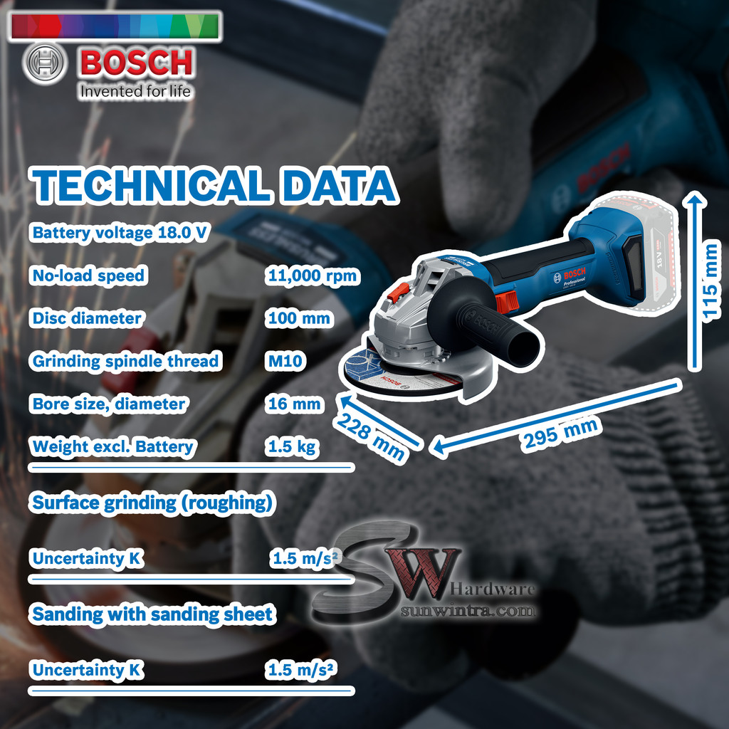 Bosch 18V Cordless Angle Grinder GWS18V-8 Professional GWS 18V-8 | FOC ...