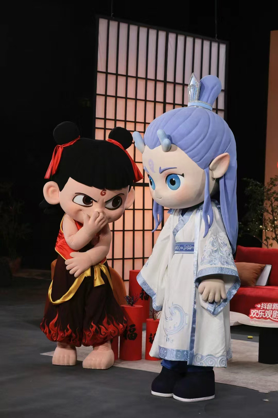 Nezha Demon Child Descending the World Doll Costume Nezha Haohai ...