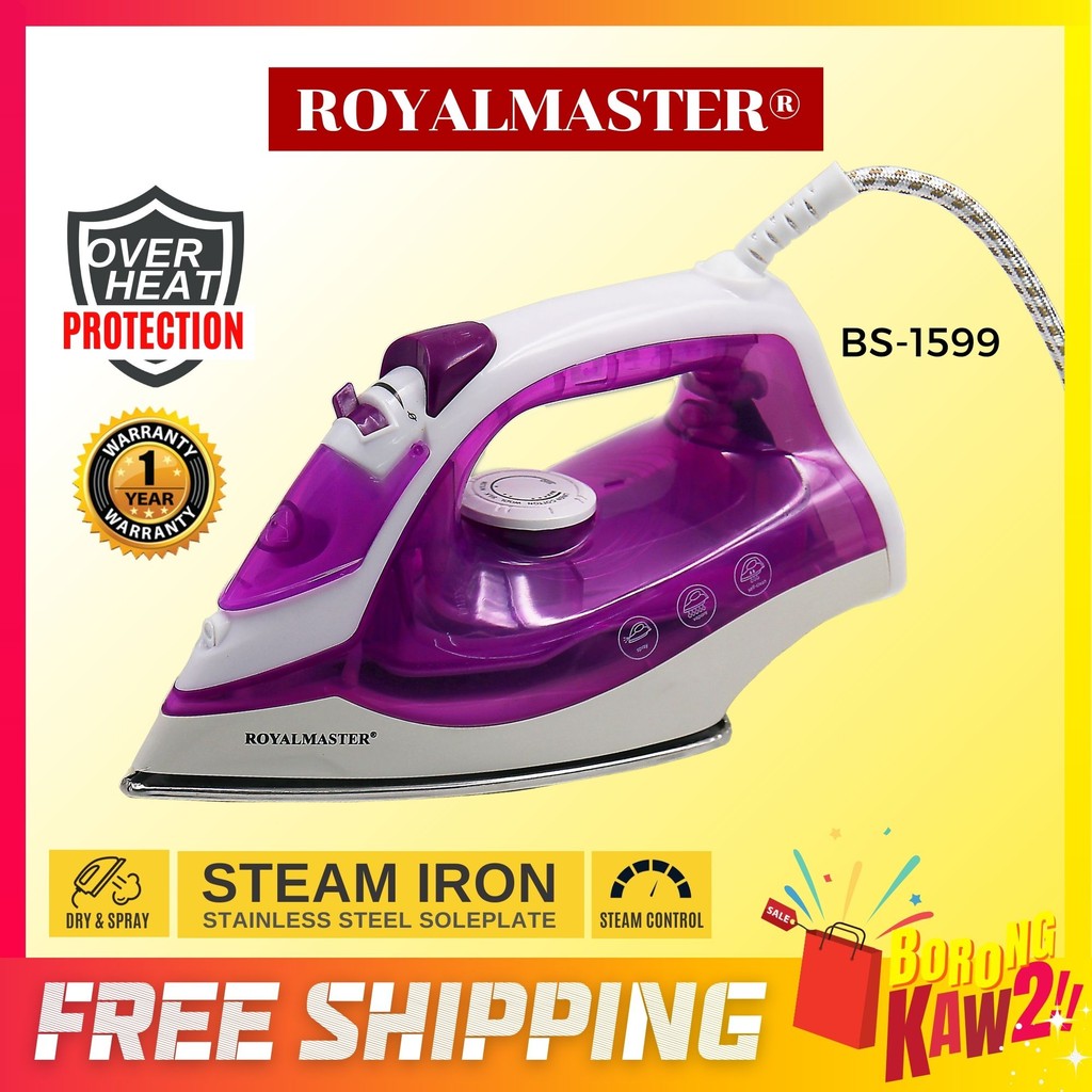 ROYALMASTER BS1599 Seterika Baju Streka Baju Garment Steam Cloth Iron ...