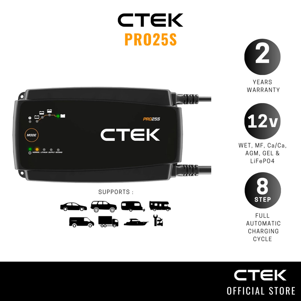 CTEK PRO25S Profesional Smart Battery Charger | Shopee Malaysia