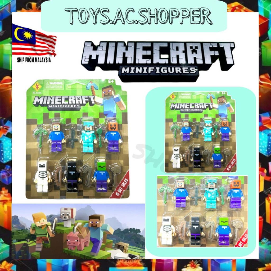 Minecraft BUILDING block series Combo Pack ROALOX,MYSPACE Minifigures ...