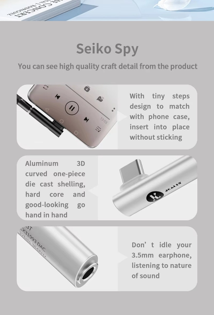 JCALLY JA3T, Portable DAC/AMP: CX31993 Chip, 32bit/384kHz Hi-Res, Type ...