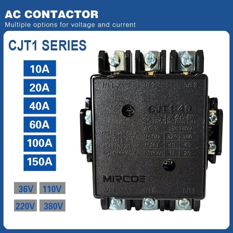 AC Magnetic Contactor CJT1 220V-240V 36V 110V 380V 10A 20A 40A 60A 100A 150A | Shopee Malaysia