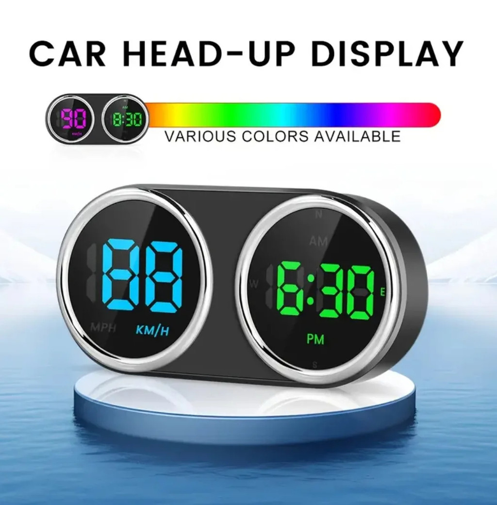 HUD Car Head-up Display KMH/MPH Car Lift Display Speed Time Display Car ...