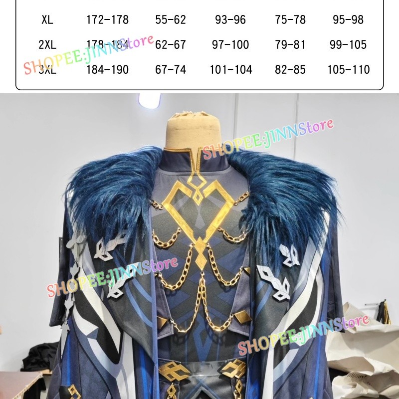 - JINN - GENSHIN IMPACT THE CAPTAIN Cosplay Costume FATUI II Capitano ...