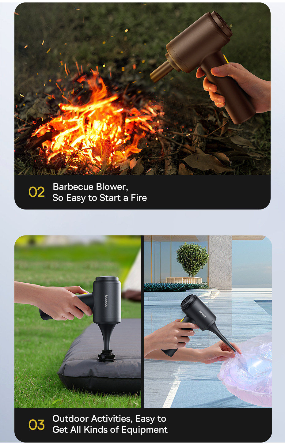 Baseus AT Car Vacuum Cleaner 5000pa Wireless Air Dust Blower Gun ...