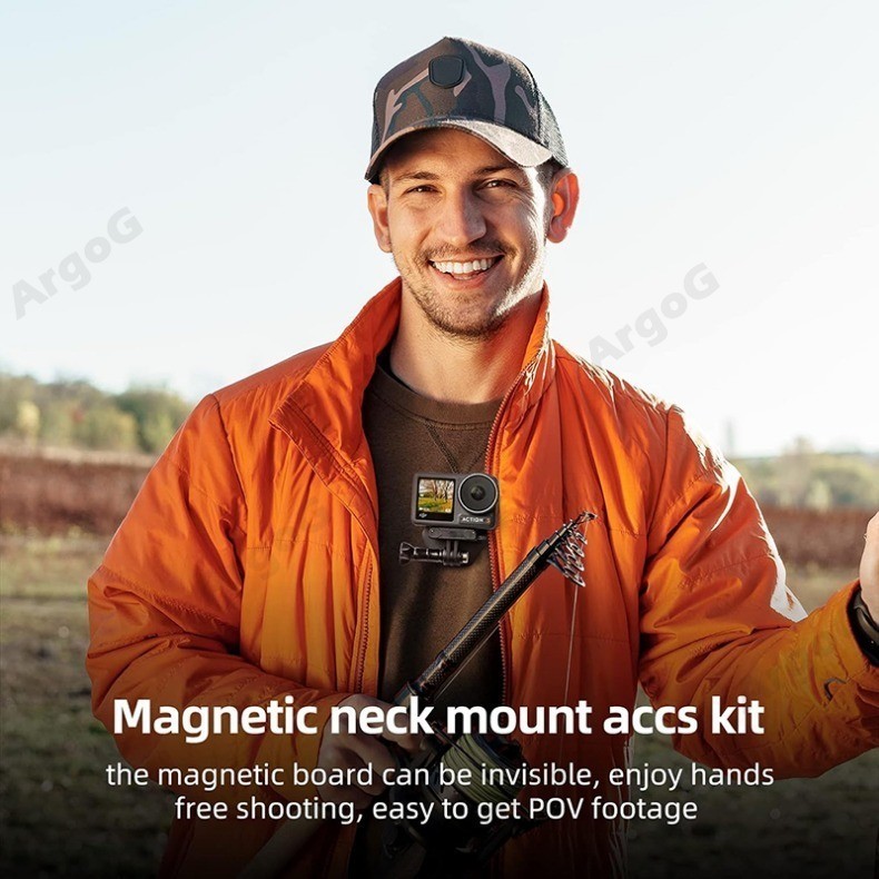 ArgoG Magnetic Chest Mount with Neck Lanyard 360° Magnet Body Mounts ...