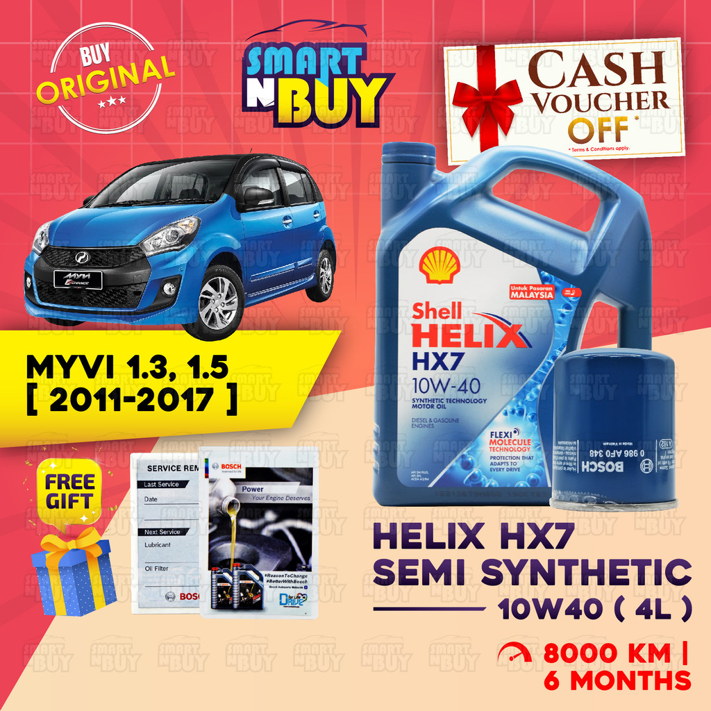 Shell Engine Oil 10W40 Semi Synthetic Original Minyak Hitam Kereta ...