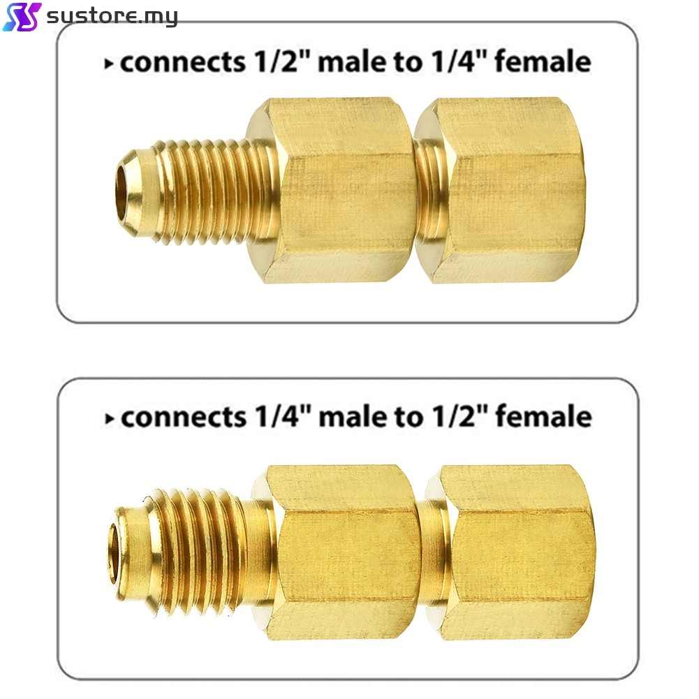 [Super]2PCS R12 To R134a R134a To R12 Adapter Kit 1/4 Female Flare 1/2 Acme Male [Ready Stock ...
