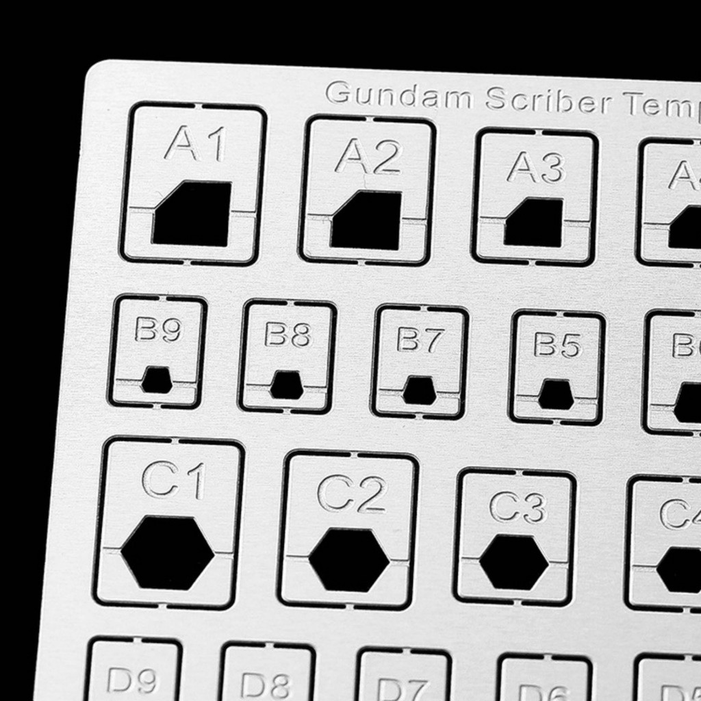 Alexen AJ0097 Flat and Folding Scribing Ruler Gundam Scriber Template ...