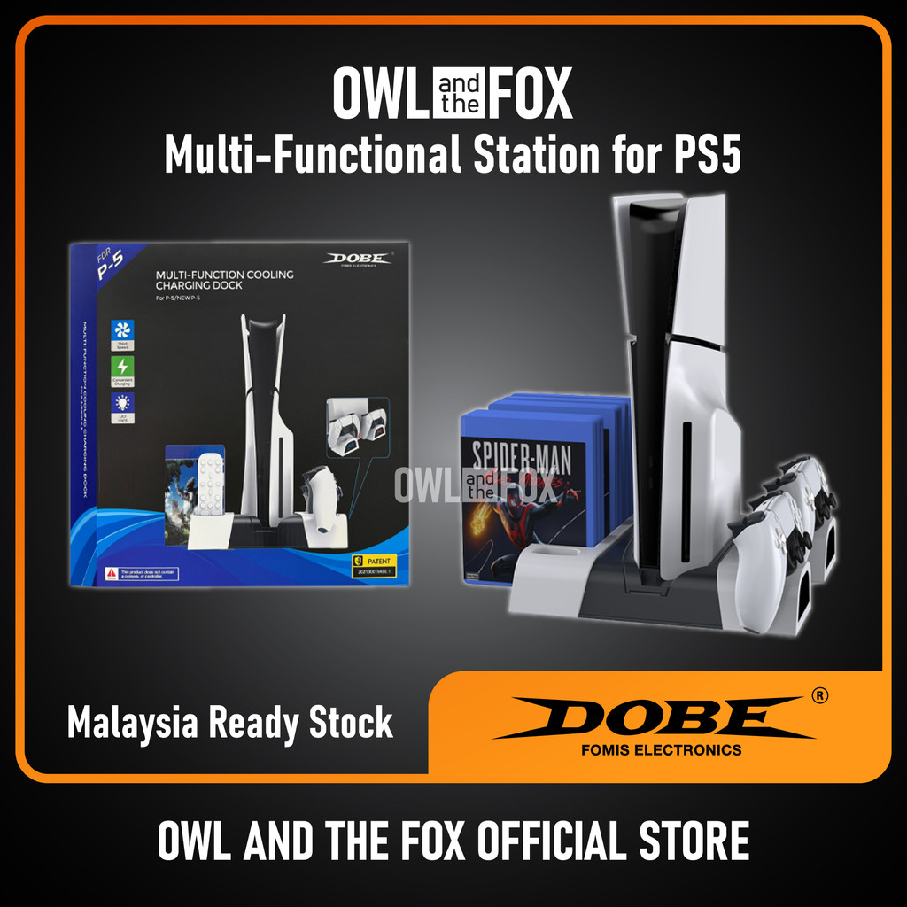 DOBE PS5 FAT SLIM PRO Multifunction Cooling Stand Console Cooling fan ...