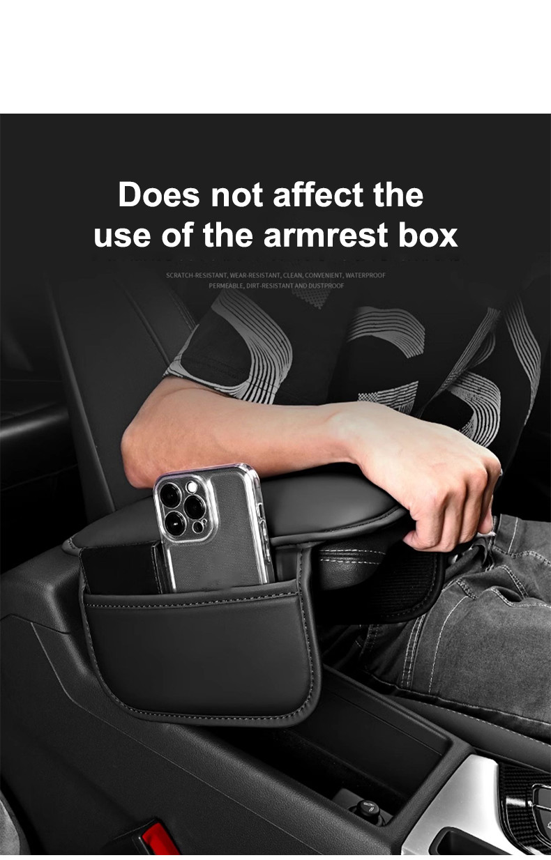 Car Armrest Box Pad Center Console Arm Rest Storage Pocket For Volvo ...