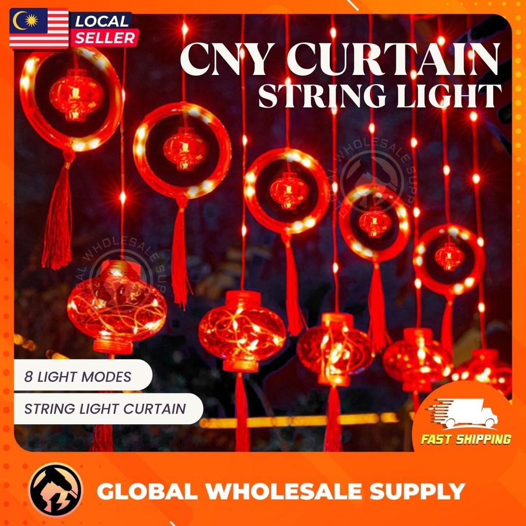 10L RED Icecle Light Waterproof String Light CNY Decoration Chasing ...