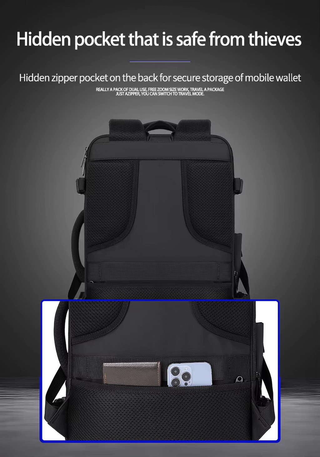 BRUNO CAVALLI Multifunctional EXPANDABLE 18" Travel Backpack with ...