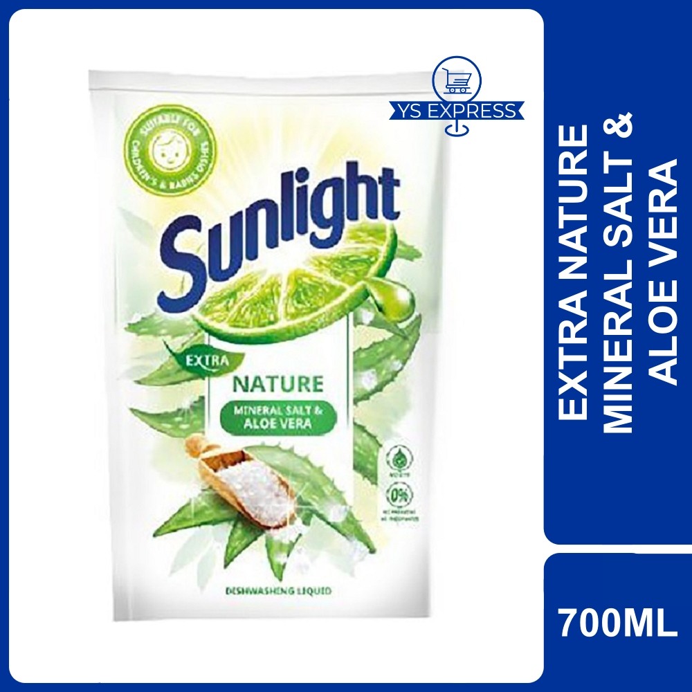 SUNLIGHT Dishwashing Liquid Extra Nature Mineral Salt & Aloe Vera 700ML ...