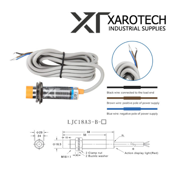 LJC18A3-B-Z/BX LJC18A3 NPN M18 6-36VDC 1-10mm Capacitive Any Object ...