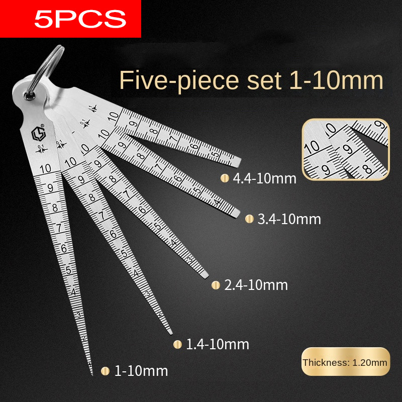Taper Gauge Feeler Stainless Steel Gap Hole Metric Inch Measuring Tool ...