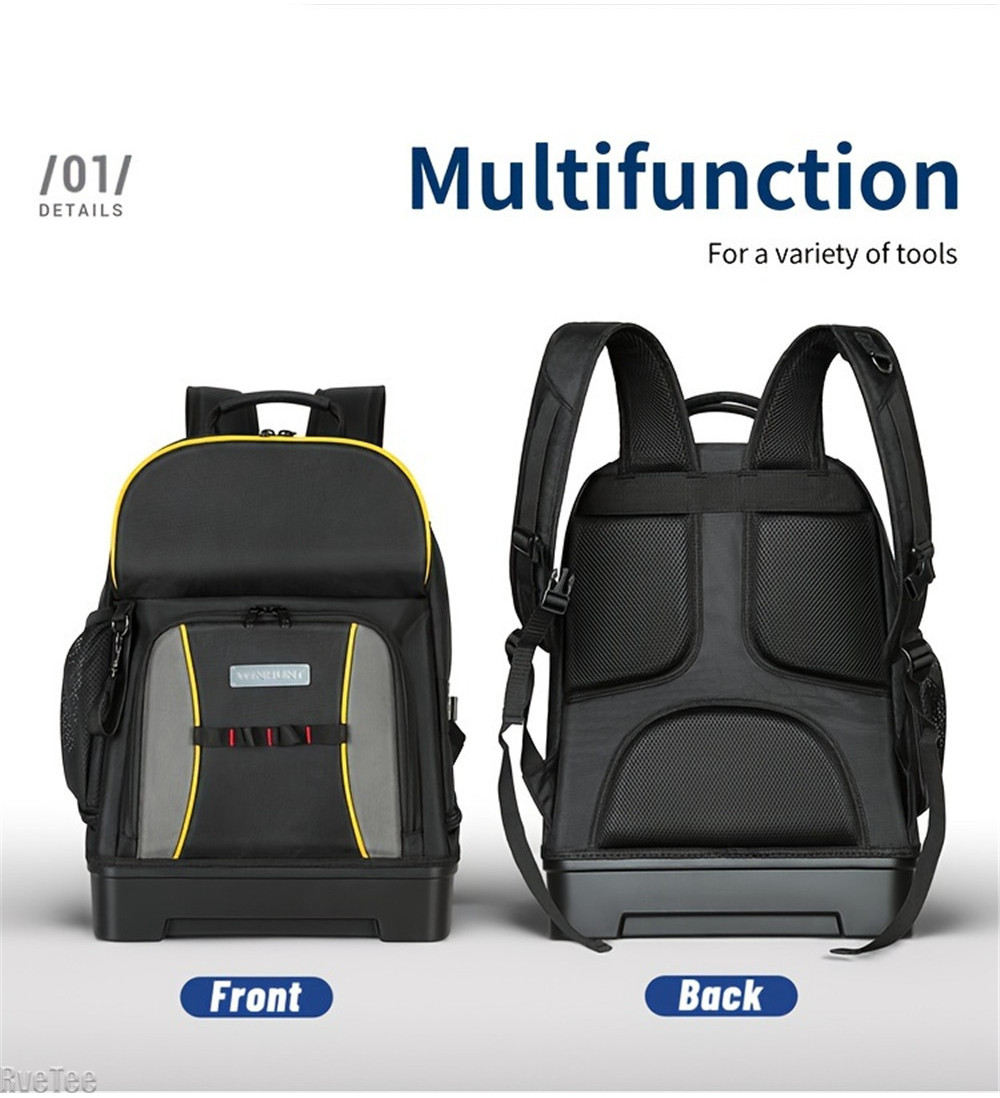 Winhunt Heavy Duty High Quality Tool Backpack with Big Plastic Bottom ...
