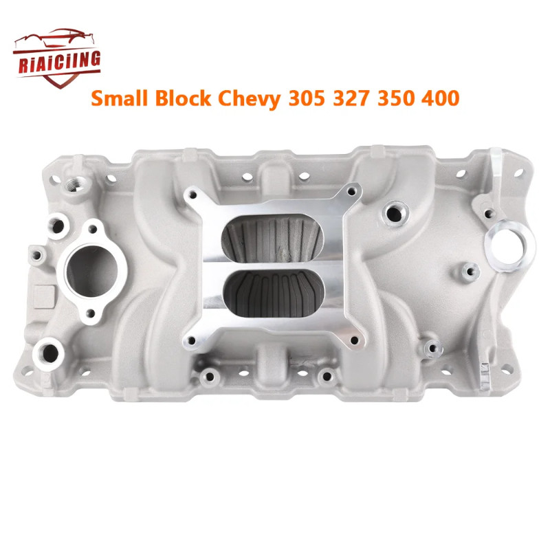 Aluminum SBC Small Block Chevy 305 327 350 400 Air Gap Intake Manifold ...
