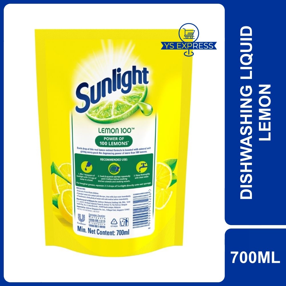 SUNLIGHT Dishwashing Liquid Lemon Refill Pack 700ML | Shopee Malaysia