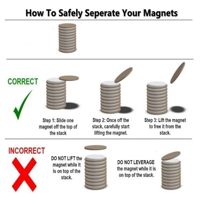 COD 10pcs Neodymium Magnet N35, NdFeB Super Strong Round Neodymium ...