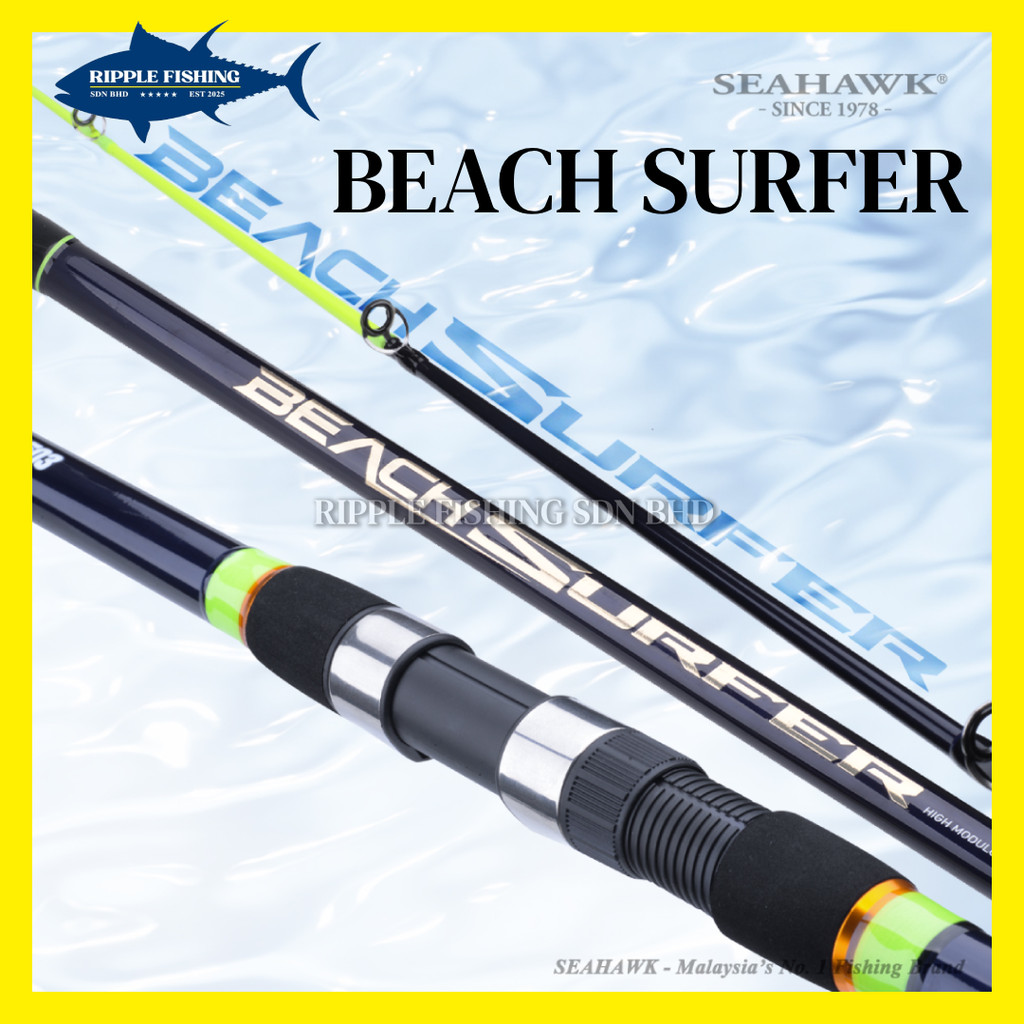 SEAHAWK BEACH SURFER SURF Fluorescent Tip FISHING ROD Surf Rod Joran ...