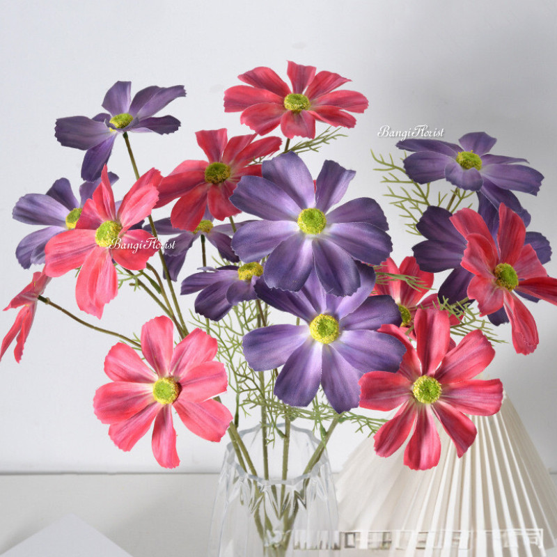 (3HEADS) GESANG Artificial Flower Fake Bunga Wedding Pelamin Gubahan ...