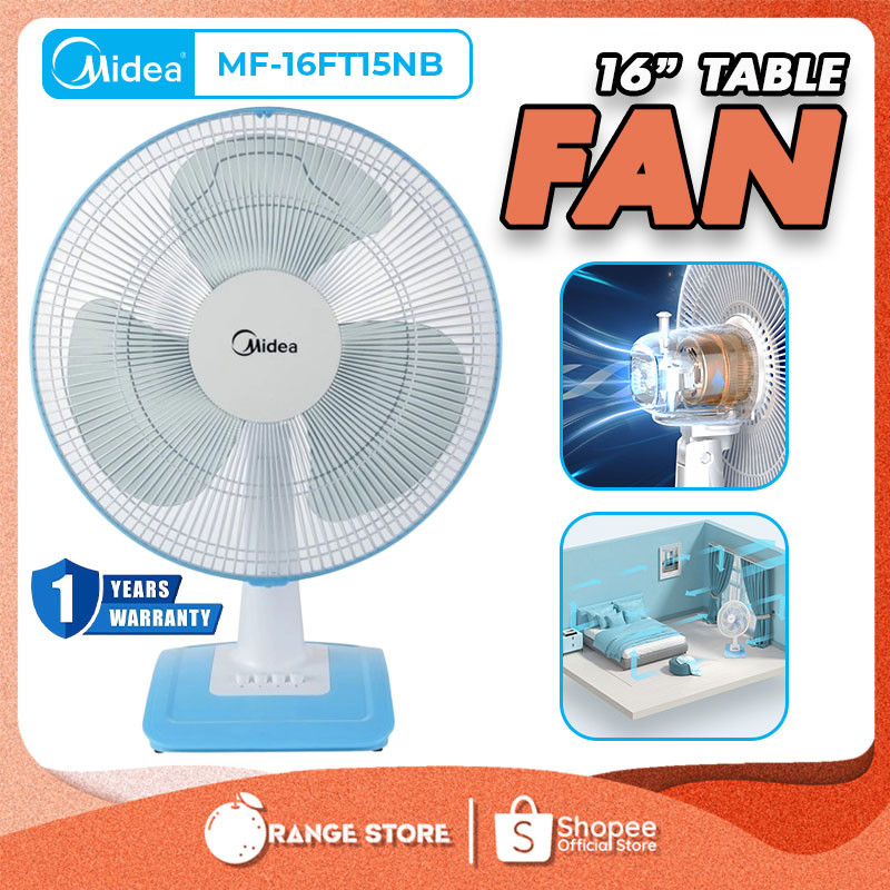 MIDEA Table Fan 3 Blade Desk Fan Fast Cooling Air Flow Kipas Angin Meja ...