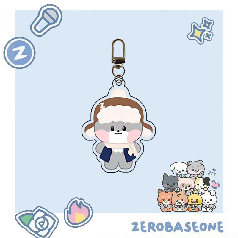 Kpop ZB1 Winter Cartoon Transparent Acrylic Keychain Bag Charm ...