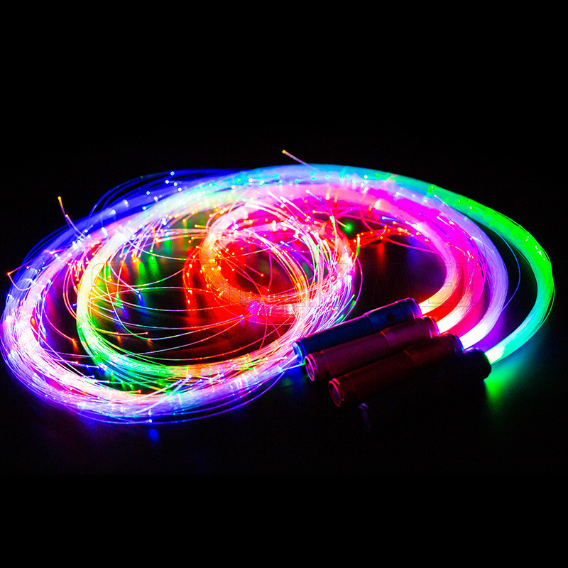 New Super Bright Disco Party Fiber Optics Whip 360° Swivel RGB ...