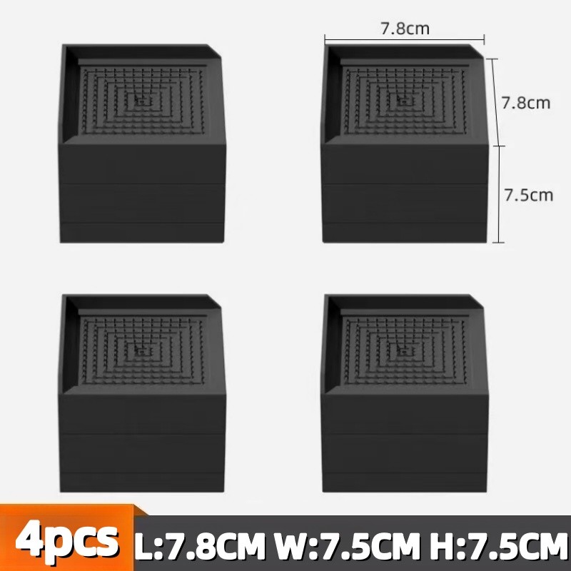 4Pcs L-shape Bed Foot Increase Table Height Raiser Furniture Sofa ...