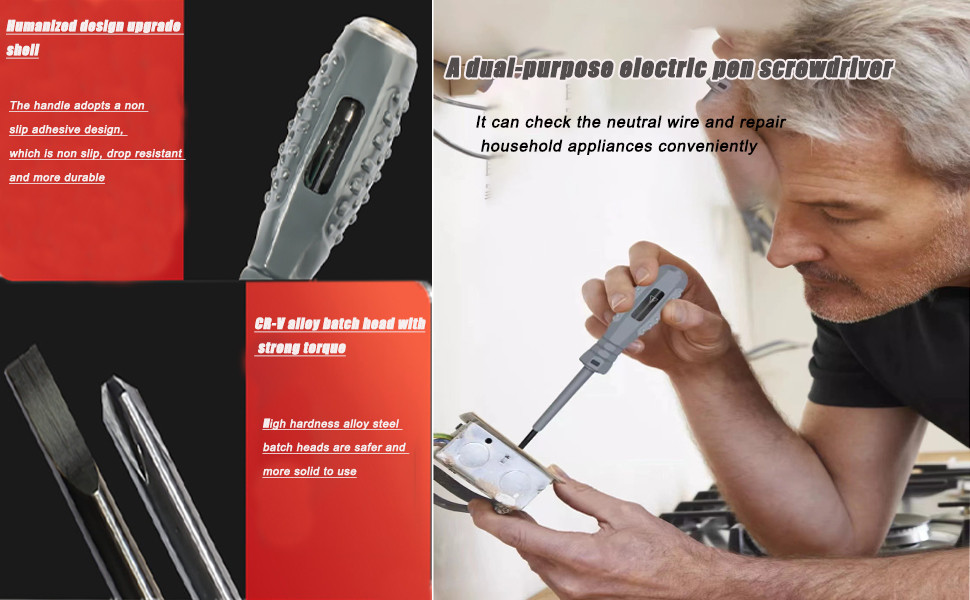 2-in-1 High Torque Strong Magnetic Flathead Phillips Screwdriver ...