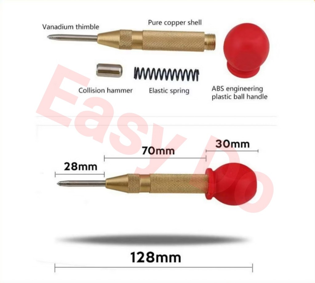 Automatic Center Punch Spring Loaded Marking Holes For Start Drilling ...