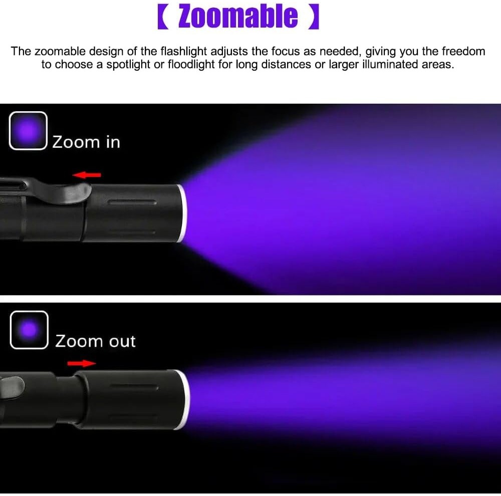 UV Black Light Flashlights, LED Light, Handheld, Mini Pen Light with ...