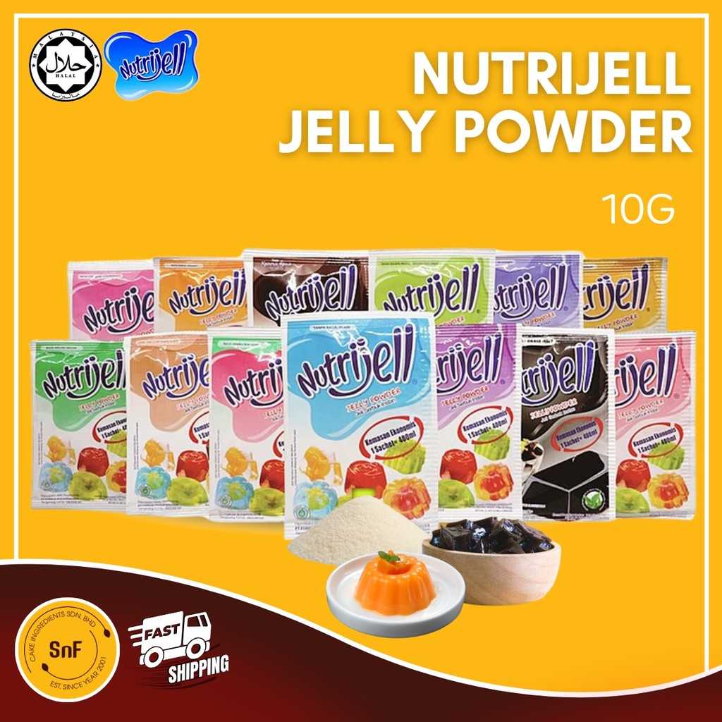 10G Nutrijell Jelly Powder Multi Flavour Serbuk Jeli Pudding Pelbagai ...