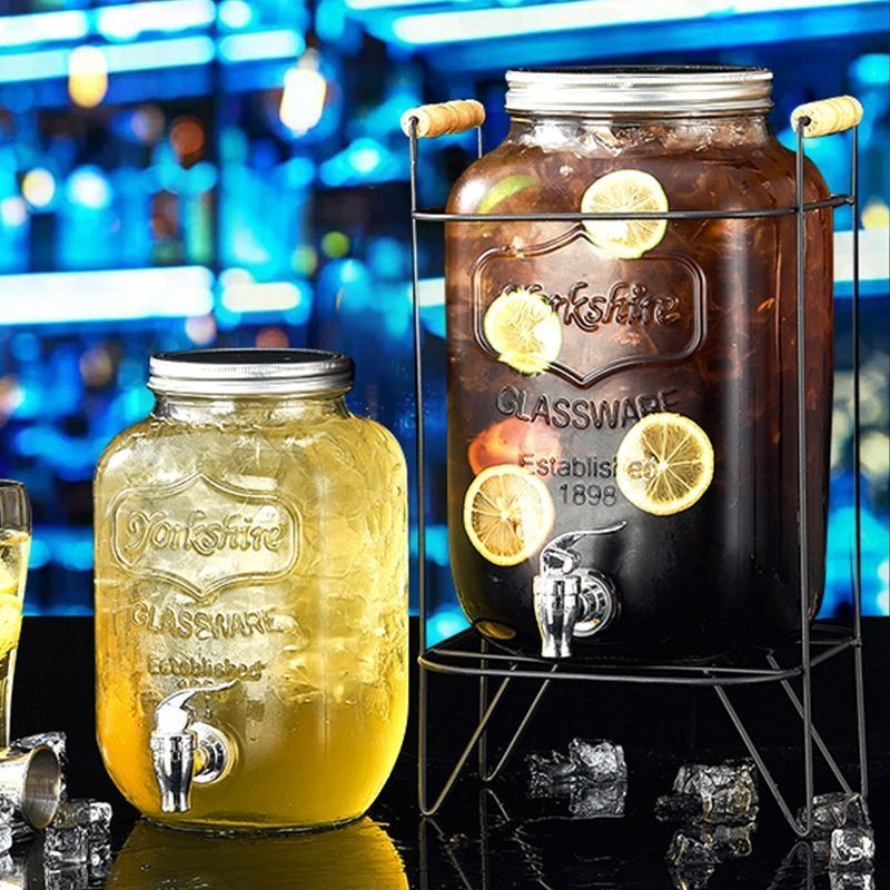 Coke Barrel Wine Barrel With Faucet Glass Bottle Juice Drink Barrel ...