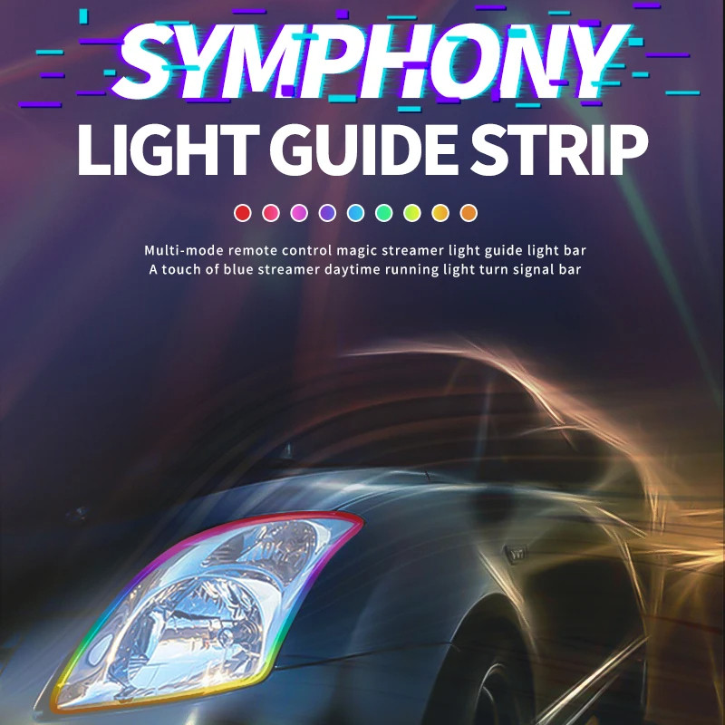RGB LED DRL Daytime Running Lights for Headlight Flowing Turn Signal ...