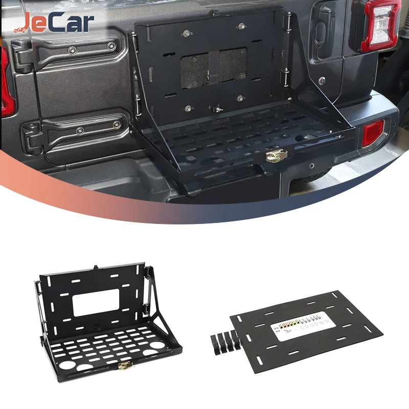 Car Tailgate Racks Rear Door Foldable Shelf Luggage Carrier For Jeep ...