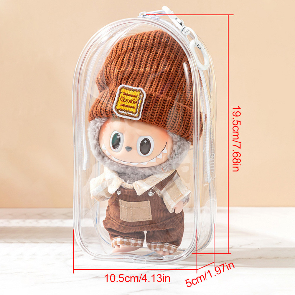 Labubu V2 V1 Transparent Protector Case Colorful Organizer Box Plush ...