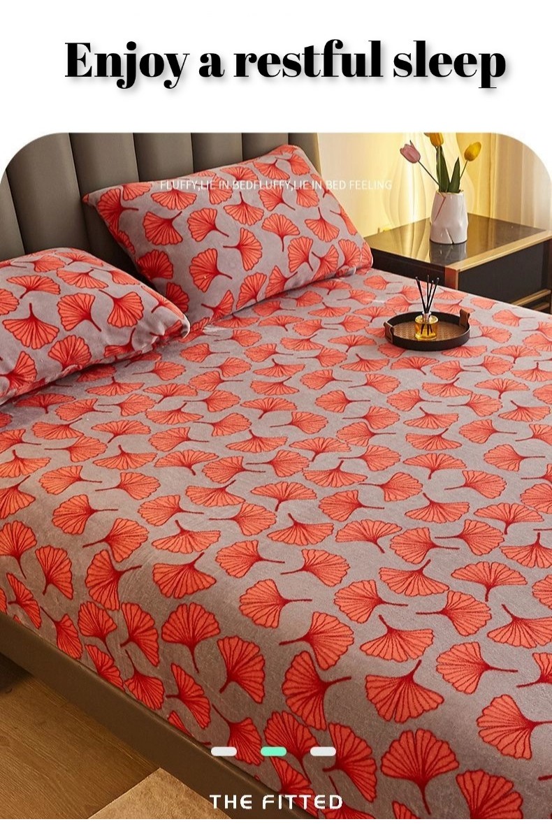 Milk Velvet Thickened Bed Sheet Single Piece Winter Fleece Coral Velvet ...