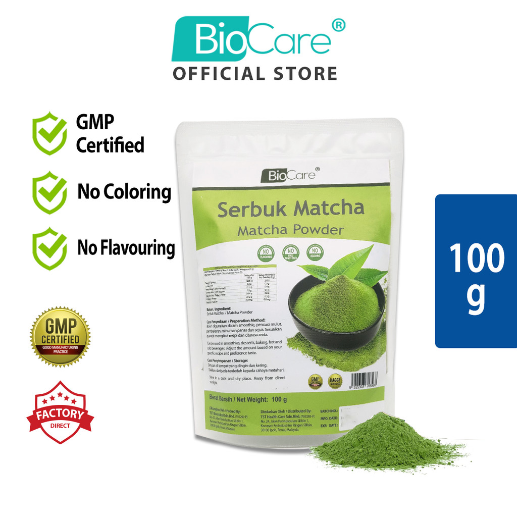 Biocare Matcha Powder / Serbuk Matcha 100g | Shopee Malaysia