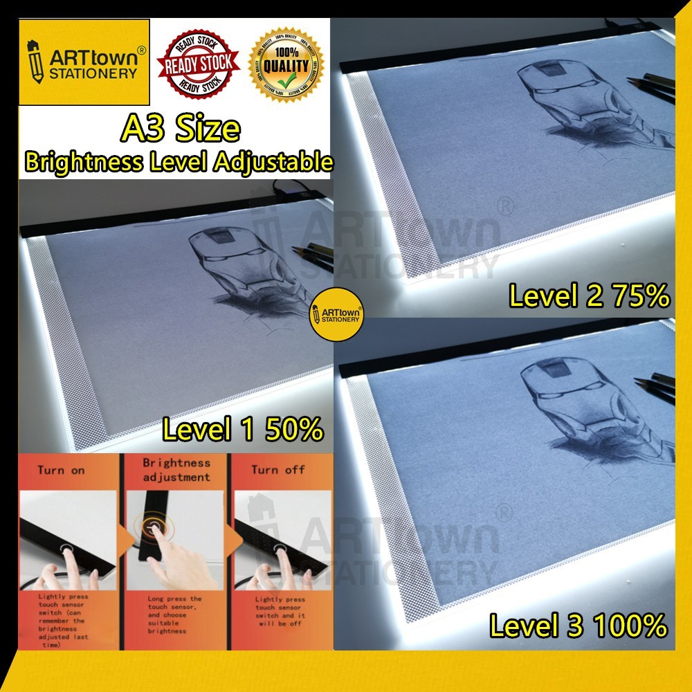 in stock Digital Graphic Tablet A4 / A3 LED Artist Thin Art Stencil Drawing Board (Ready Stock ...