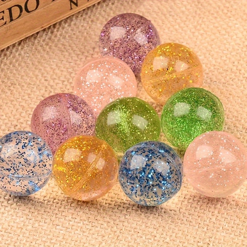 10/20pcs Glitter Bounce Balls Children Bouncy Ball Toy Colored Bouncing ...
