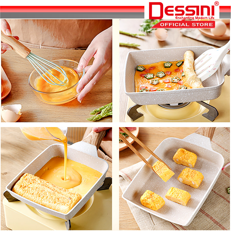DESSINI ITALY 19CM Tamagoyaki Grill Frying Pan Omelette Tamago Fried ...