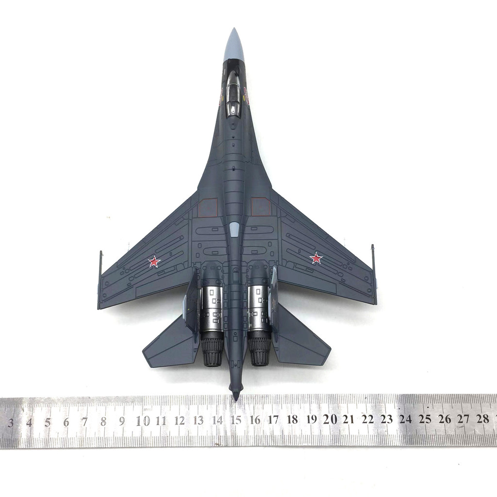 Russian Su-35 fighter model dark gray paint 1:100 size SU-35 fighter ...