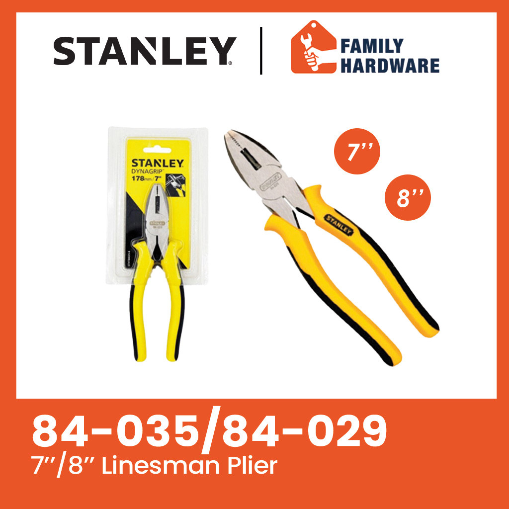 STANLEY 84-035 84-029 84035 84029 DYNAGRIP LINESMAN PLIER COMBINATION ...