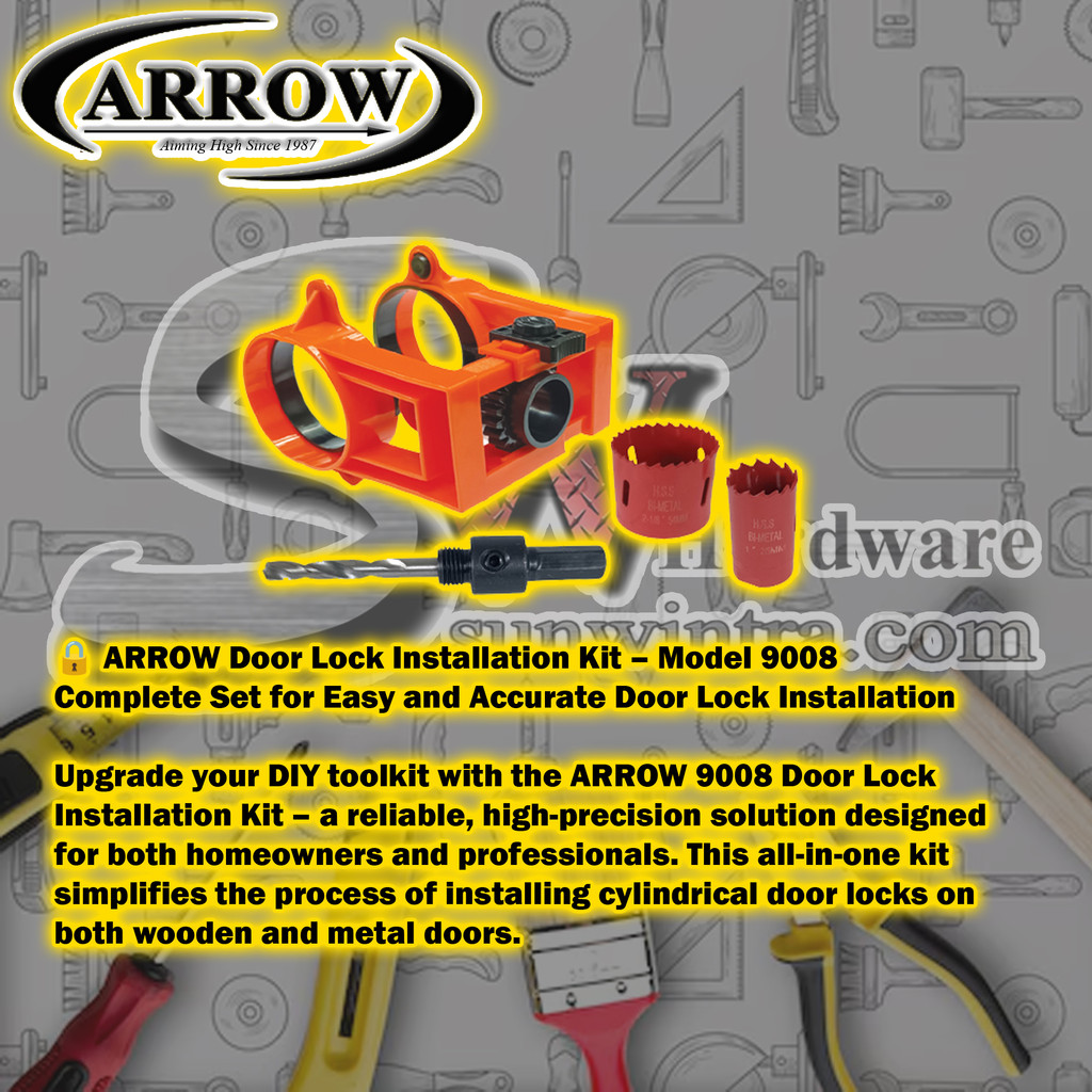ARROW High Quality Door Lock Installation Kit #9008 | Shopee Malaysia